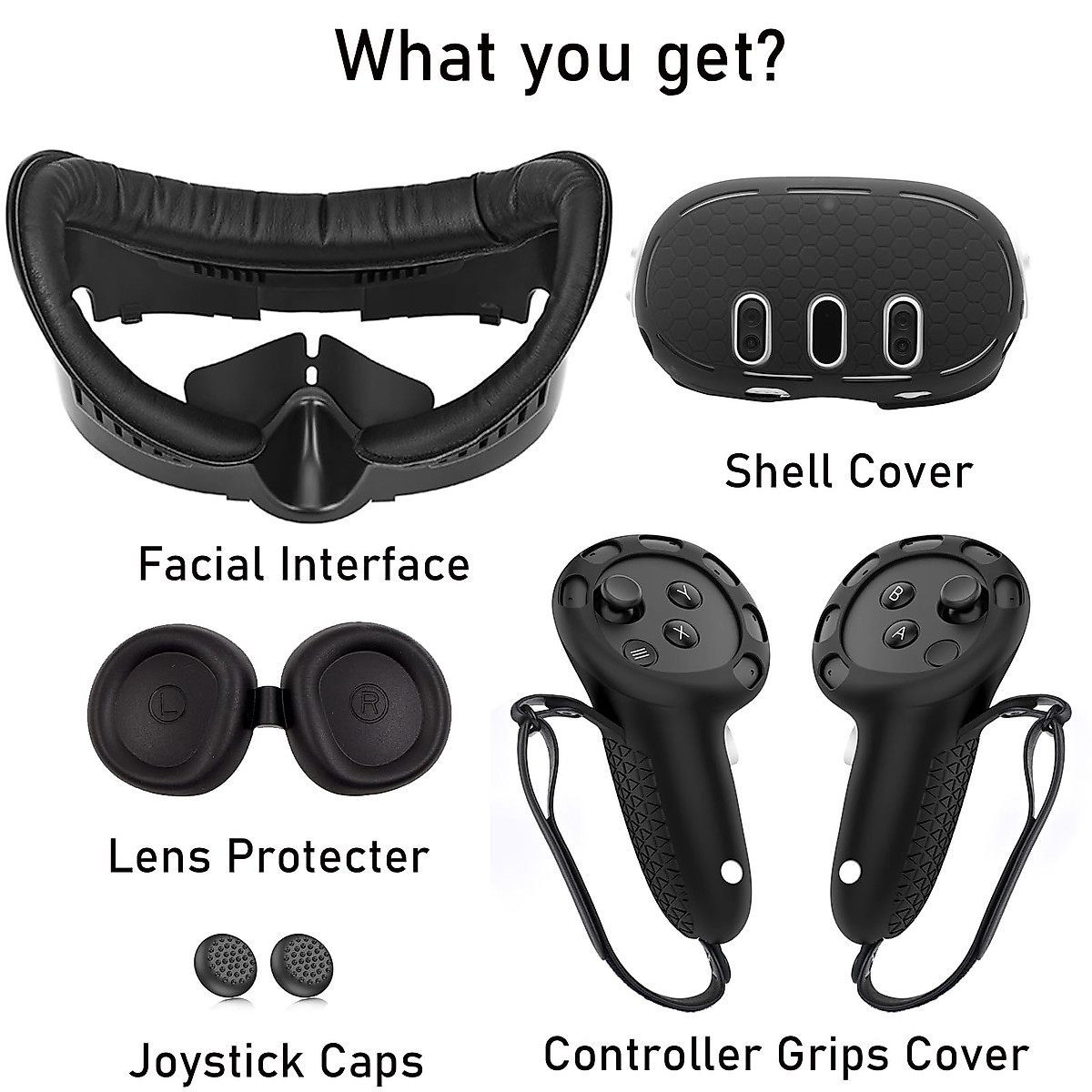 Facial Interface Bracket Face Cover Cushion Pad for Quest 3 Grey