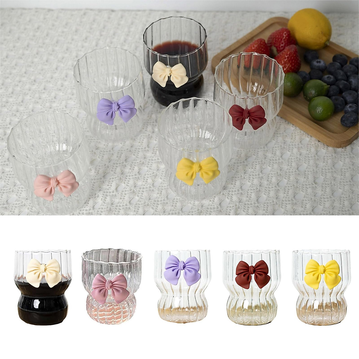 MINGMU Small Glass Cup Practical Coffee Cup Versatile Glass Milk Cup Fashionable Drinking Utensils Suitable For Daily Use Glass Cup For Home And Office, Pink