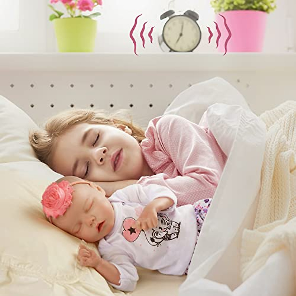 JIZHI Lifelike Reborn Baby Dolls - 17-Inch Baby Soft Body Realistic-Newborn Baby Dolls Full Vinyl Body Poseable Real Life Baby Dolls Girl with Feeding Kit Gift Box for Kids Age 3+