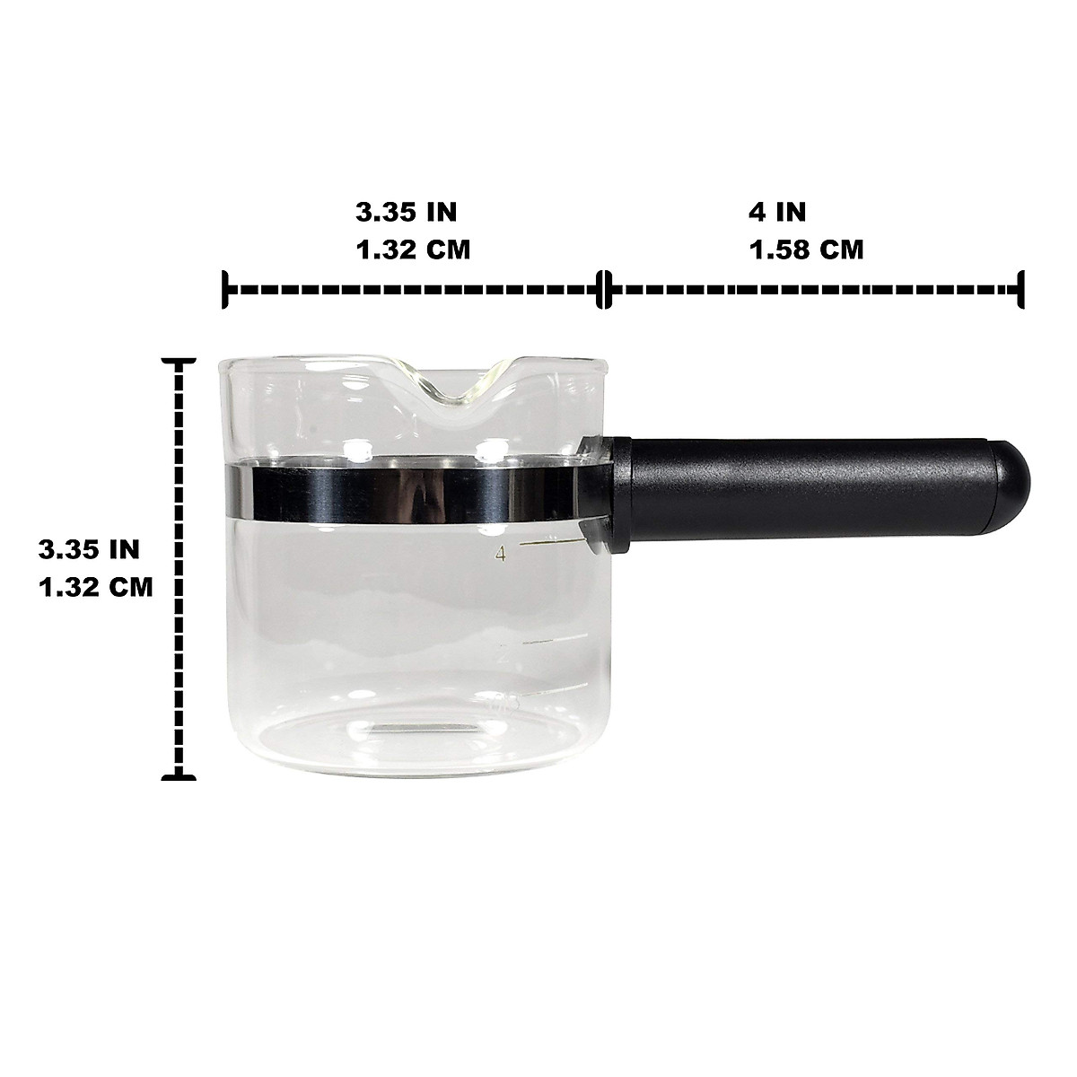 Univen Espresso Coffee Carafe Glass 4 Cup Universal fits Mr. Coffee, Krups, Salton, DeLonghi, etc.