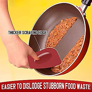 CH HAICHENG 4 PCS Durable Cast Iron Scraper, Grill Pan Scraper Plastic for Cast Iron Skillet, Frying Pans and Griddles