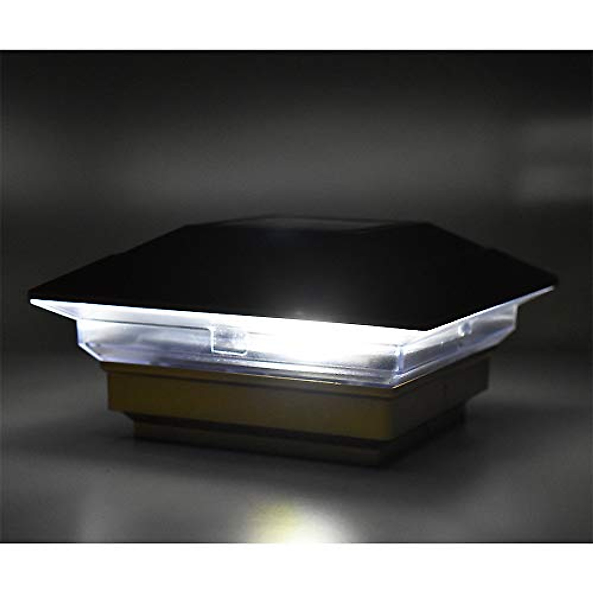 8 Pack Copper Outdoor Garden 4 x 4 Solar LED Post Deck Cap Square Fence Light Landscape Lamp Lawn PVC Vinyl Wood