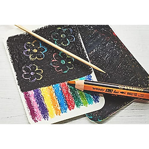 STABILO Multi-Talented Pencil Woody 3 in 1 Duo - Pack of 5 - Assorted Colours with Sharpener, Multicolor