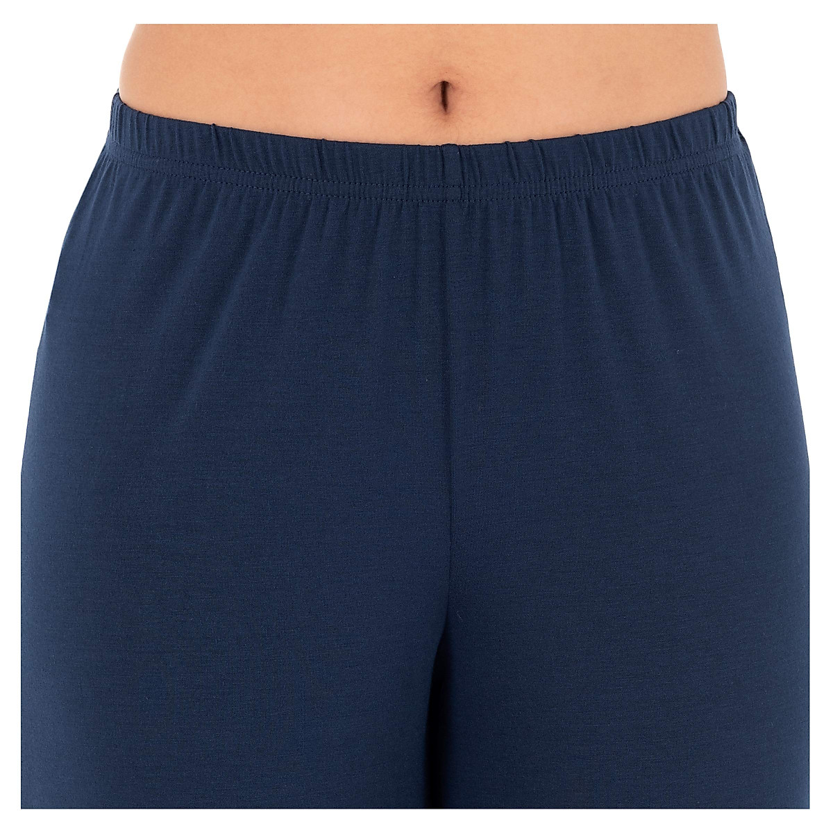 Fruit of the Loom womens Short Sleeve Tee and Pant 2 Piece Sleep Pajama Set, Midnight Blue, Large US