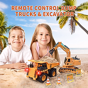 Remote Control Construction Bulldozer Toy, 6 Channel RC Bulldozer Toys, RC Construction Truck Vehicle Toys (RC Cars)
