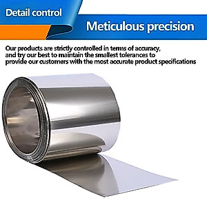 RINGGLO High Purity Zinc Foil, Length 1M Pure Zinc Zn Sheet Plate Zinc Skin Zinc Roll Metal Foil Strip for Science Lab DIY Craft Metalworking,0.1x100mm