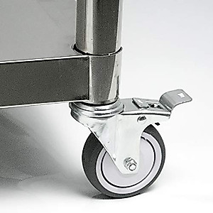 Nisorpa Commercial Stainless Steel Table with Caster Wheels 36x24in Kitchen Worktables with Backsplashs Prep Food Workbench Under Shelf 330~550lbs Capacity for Restaurant