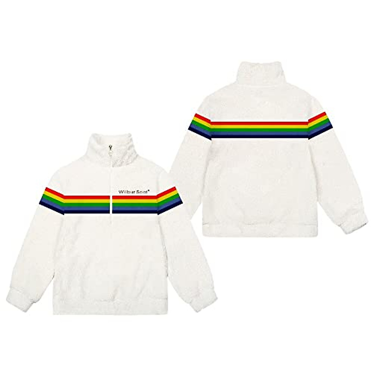 Wilbur Soot Merch Vintage Fleece Dream Team SMP Flannel Plush Half Zipper Stand Collar Sweatshirt Falier Clothes (B108-JL03080A02,M)