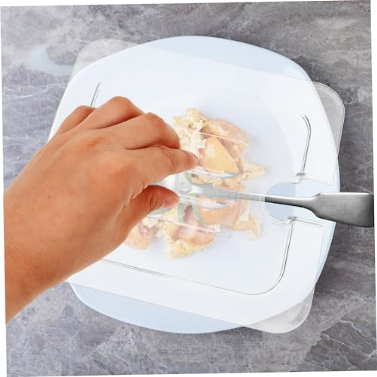 CIYODO 2pcs Dinner Plate Cover Pan Lids Commercial Pan Lid Polycarbonate Cover with Handle Restaurant Pan Lid 1/6 Size Food Pan Lid Food Storage Containers Covers Plastic Transparent