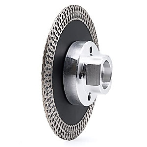 SUBRILLI 3 Inch Diamond Saw Blade Turbo Segment Carving Cutting Disc with Removable 5/8-11 Thread for Stone Granite Tiles