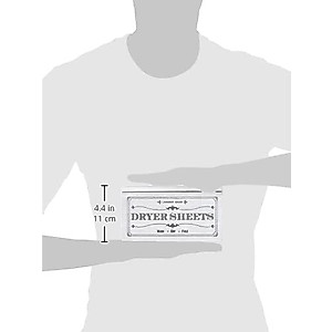 Dryer Sheet Holder for Laundry Room | Wooden Box Dryer Sheet Dispenser | Farmhouse Laundry Room Decor Accessories | Dryer Sheet Container with Lid | Laundry Room Organization Storage Container (Grayish White)| Laundry Softener Dispenser Sheets