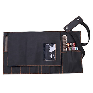 PERFEHAIR Hair Stylist Scissor Holder Pouch Cases for Hairdressers, Salon Tools Holster Bag, Soft Fabric Roll-Up Organiser