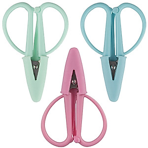 JubileeYarn Tiny Traveler Scissors - Portable Mini Airplane Snips - Assortment - 3 Pairs