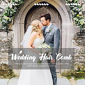 Catery Crystal Wedding Hair Comb Rhinestone Bridal Hairpieces Bridesmaid Clips Accessories for Brides and Women (A Silver)