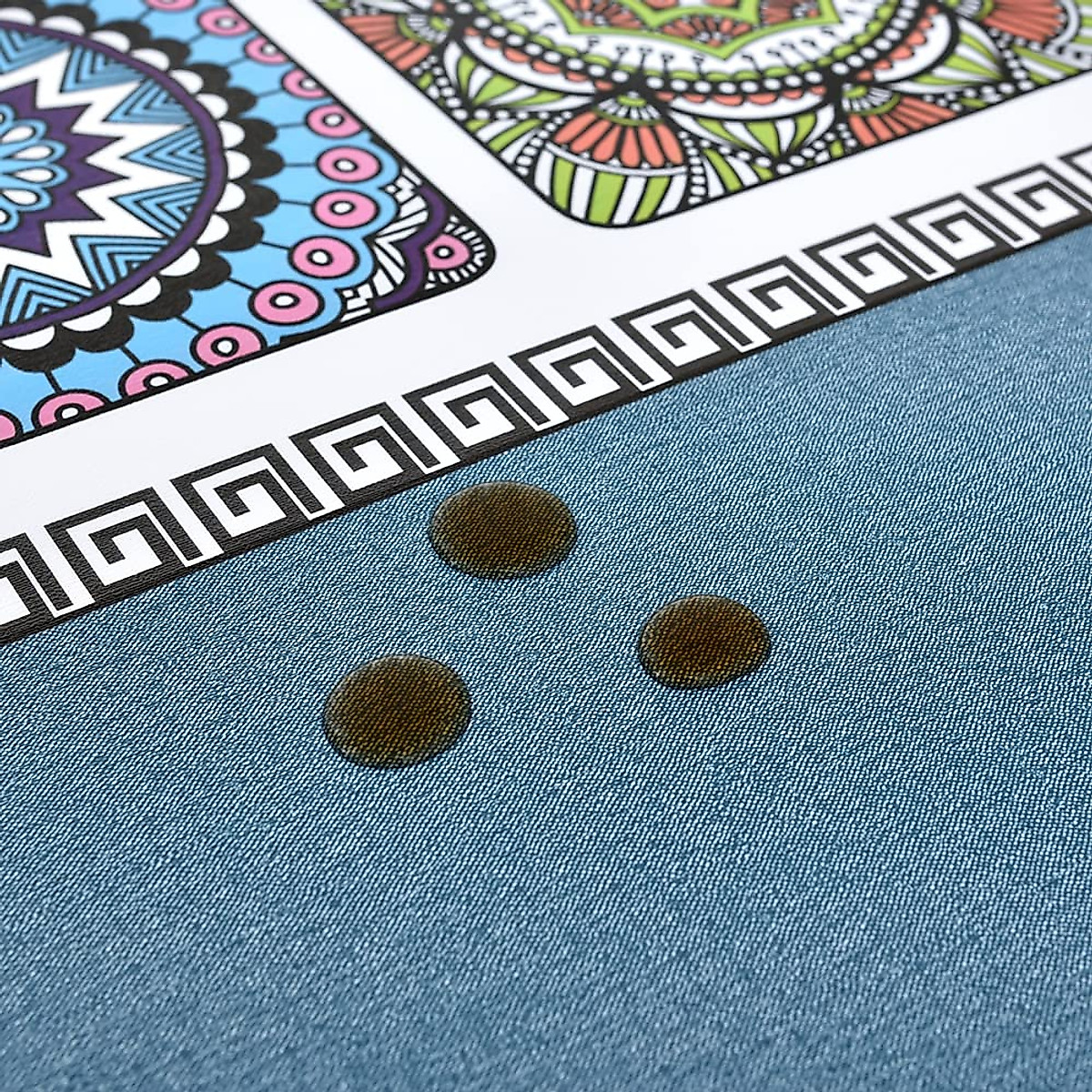 Zobesta Blue Vinyl Tablecloths Square Tablecloth Waterproof, Plastic-PVC Table Cloth Waterproof Table Cover Heavy Duty Vinyl Tablecloth for Kitchen Dinning Party (55 x 55 Inch, 4 Seats, Blue)