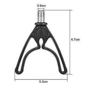 Fishing Rod,2pcs Black Fishing Rod Rest Holder U-Shape Grips Rest Head Tackle Tools for Carp Fishing