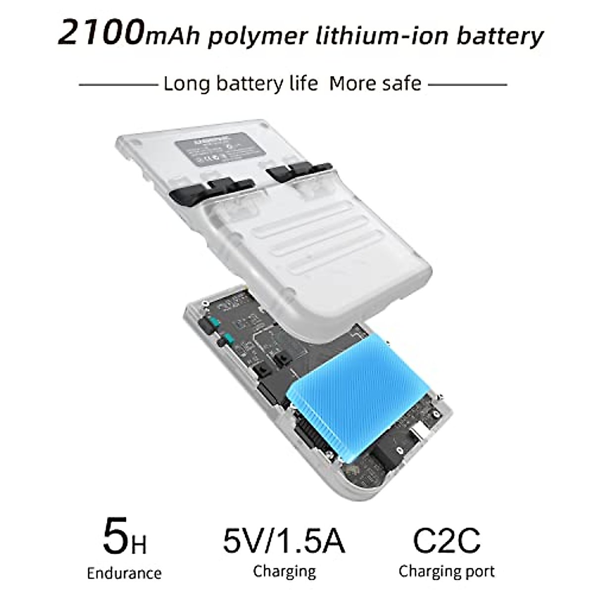 DREAMHAX RG35XX Portable Game Console with 640*480 3.5 Inch IPS Screen Built-in 5470+ Games Linux System, Handheld Video Games Support Gamepad and HDMI TV Output, Retro Game Gift (Transparent White)