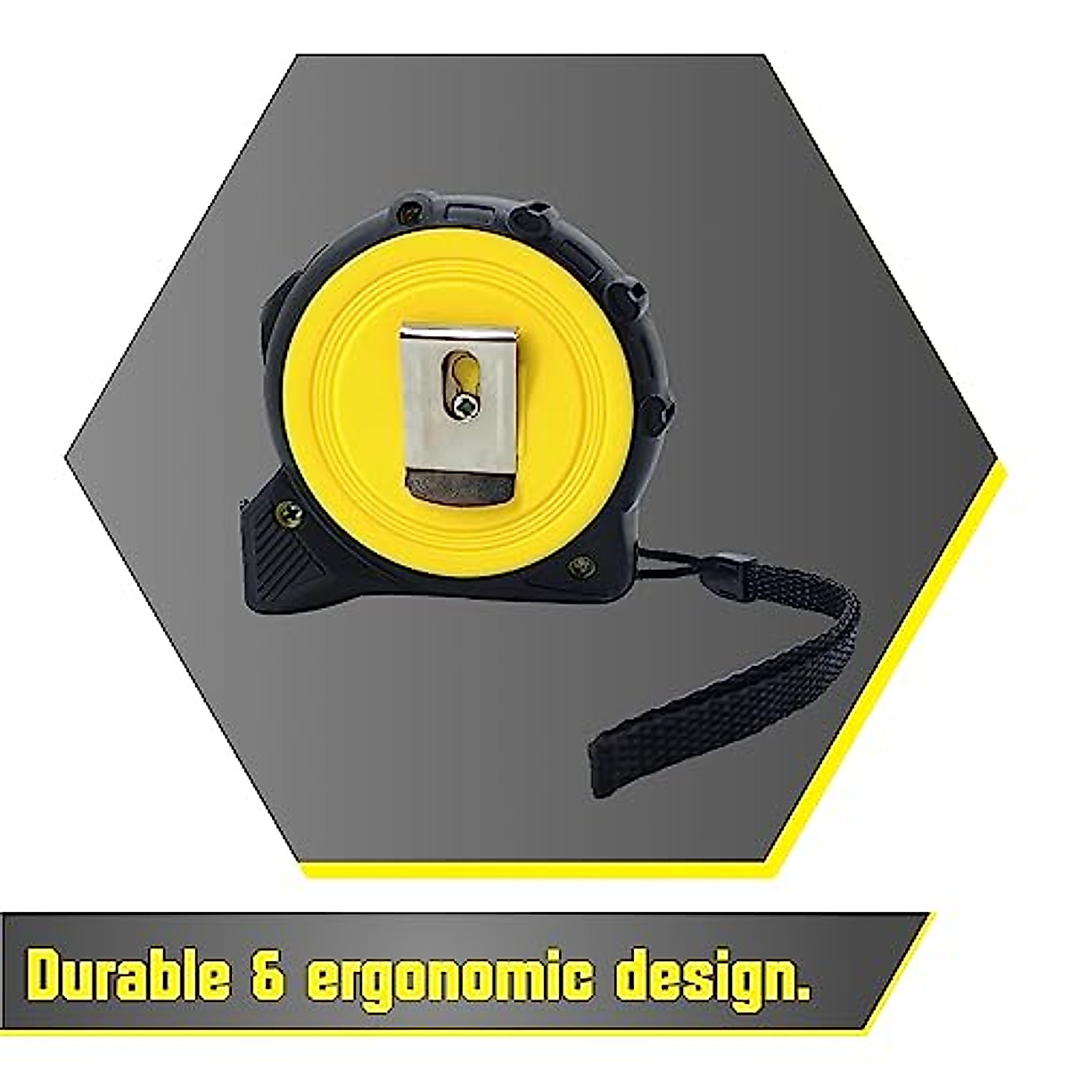 Bullseye 25 Ft Tape Measure with Magnetic Hook - Double-Sided Tape Measures with Imperial & Metric Measurements - Retractable Measuring Tapes with Fractions by Daily Living Products