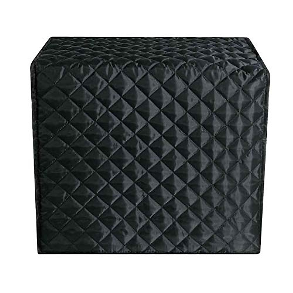 Bread Maker Cover, Cotton Quilted Diamond Stitching Bakeware Protector,Kitchen Toaster Appliance Dust Cover, Machine Washable(Black, 17"x11"x15")