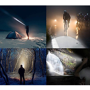 MAXIAEON LED Rechargeable Flashlight Set, Bright 8000 Lumens Tactical Flashlights High Lumens with 5 Modes, Waterproof Tactical Flashlights for Outdoor Emergency Camping Hiking