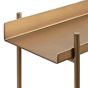 Kate and Laurel Dominic Modern Metal Bathroom Shelf, 20 x 7 x 30, Dark Gold, Sleek Glam 3-Tier Floating Shelves for Wall Decor, Display, and Over Toilet Storage