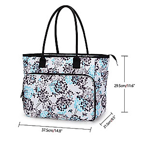 CURMIO Yarn Storage Bag, Knitting Bag for WIP Project, Crochet Hooks, Knitting Needles(up to 14"/35.5cm) and Yarn Skeins, Dandelion(Bag Only)