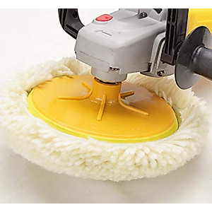 Inzoey Wool Buffing Pad,3 Pack 7" Car Polishing Pad with Hook and Loop for Cleaning & Cutting,Polishing,100% Wool Sheepskin Material,Durable and Soft