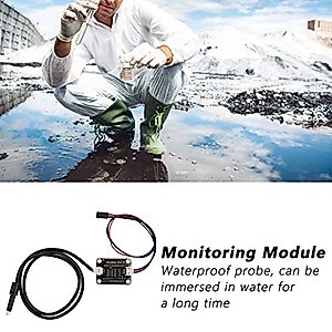 Water Conductivity Sensor, Domestic Water Hydroponics Sensor with Waterproof Probe for Liquid Quality Monitoring Detection Tester Module Parts