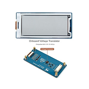 waveshare 3inch E-Paper Module (G) 400 × 168 Resolution e-Ink Display Red/Yellow/Black/White epaper Screen for Raspberry Pi 4B/3B+/3B/2B/B+/A+/Zero/Zero W/WH/Zero 2W,Jetson Nano/Arduino,SPI Interface