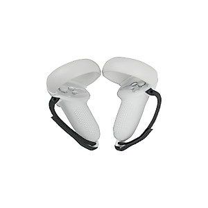 NIUVR Touch Controller Grip Cover Compatible with Quest 2 VR Accessories, Anti-Throw Protective Handle Sleeve with Nylon Adjustable Knuckle Strap