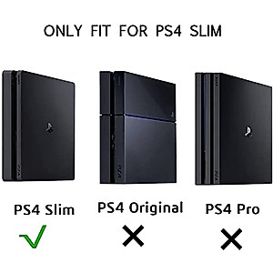 Monzlteck New Wall Mount for PS-4 Slim, Near or Behind TV, Space Saving,Customized to Perfectly Fit PlayStation4 Slim,Easy to Install