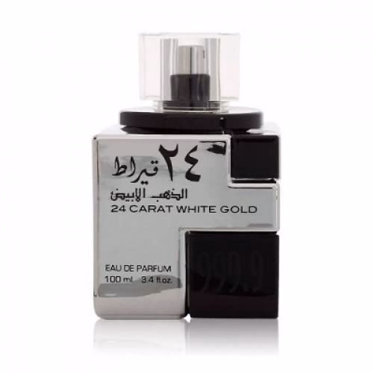 Lattafa 24 Carat White Gold for Unisex Eau de Parfum Spray, 3.4 Ounce