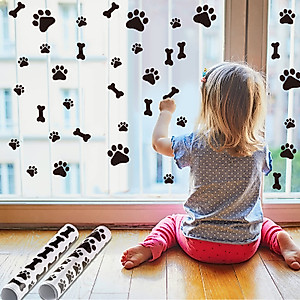 Epakh Dog Paw and Bone Print Stickers Removable Puppy Paw Wall Decals Decoration Animal Footprint Gifts for Dog Lover Bedroom Living Room(Dog Paw)