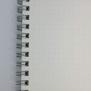 Muji Double-ring Notebooks, Recycle Paper Notebookrs (Dot Grid Notebook - A6, with rubber strip)