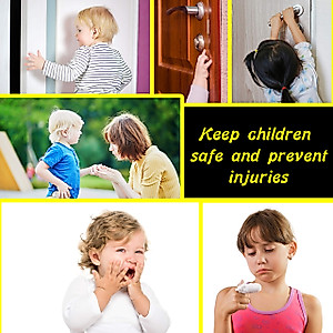 8 Pack - Door Stopper Finger Pinch Guards - Prevent Baby/Toddler Injuries with A Child Proof Door Stopper - Extra Soft Foam - Large Universal Sleek Design - Driddle