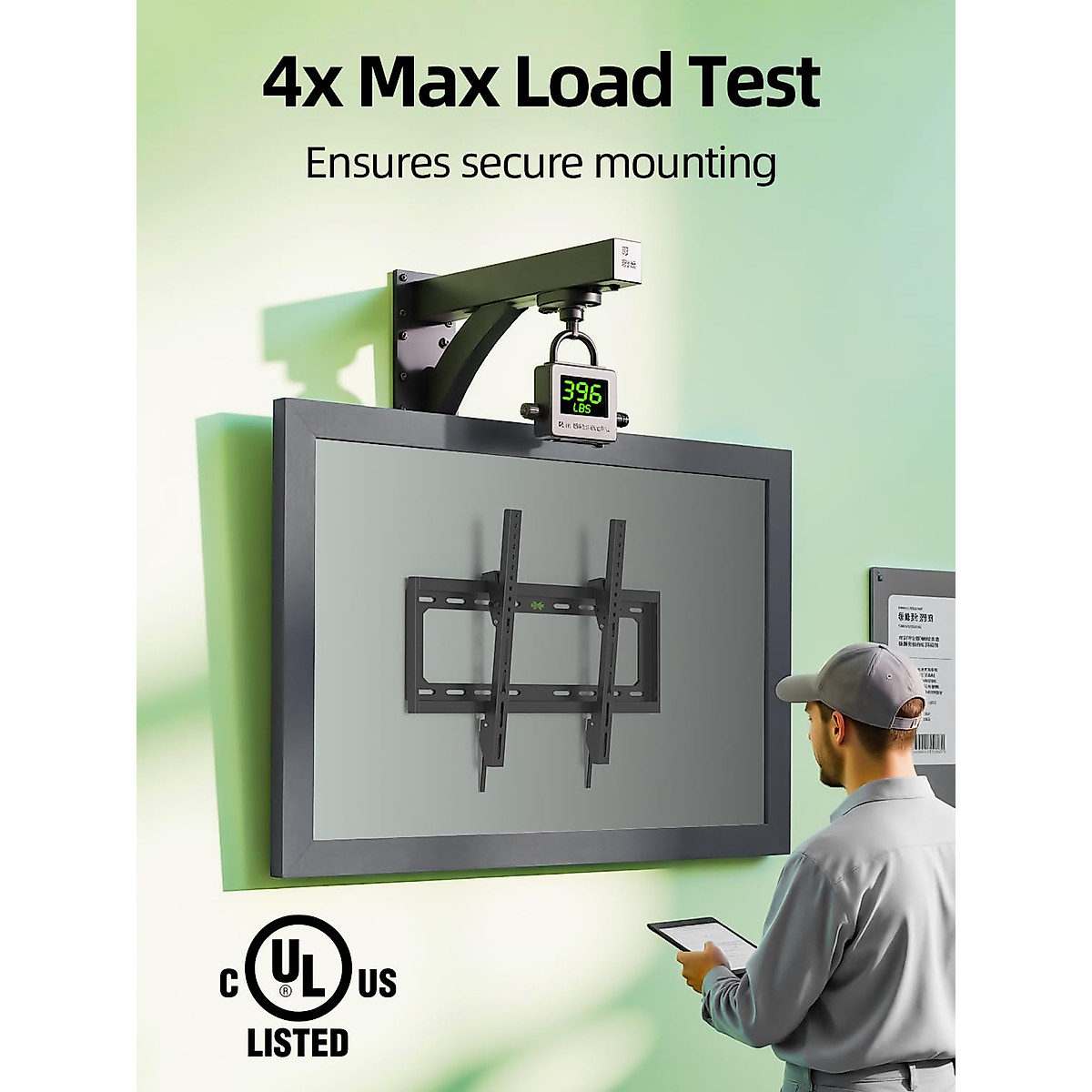 Tilting TV Wall Mount Low Profile for Most 26-55" Flat Screen LED, LCD, Curved TVs, Tilt TV Mount Bracket VESA 400x400mm- Holds Up to 99lbs, Easily Lock and Release to Mount on 12" or 16" Stud