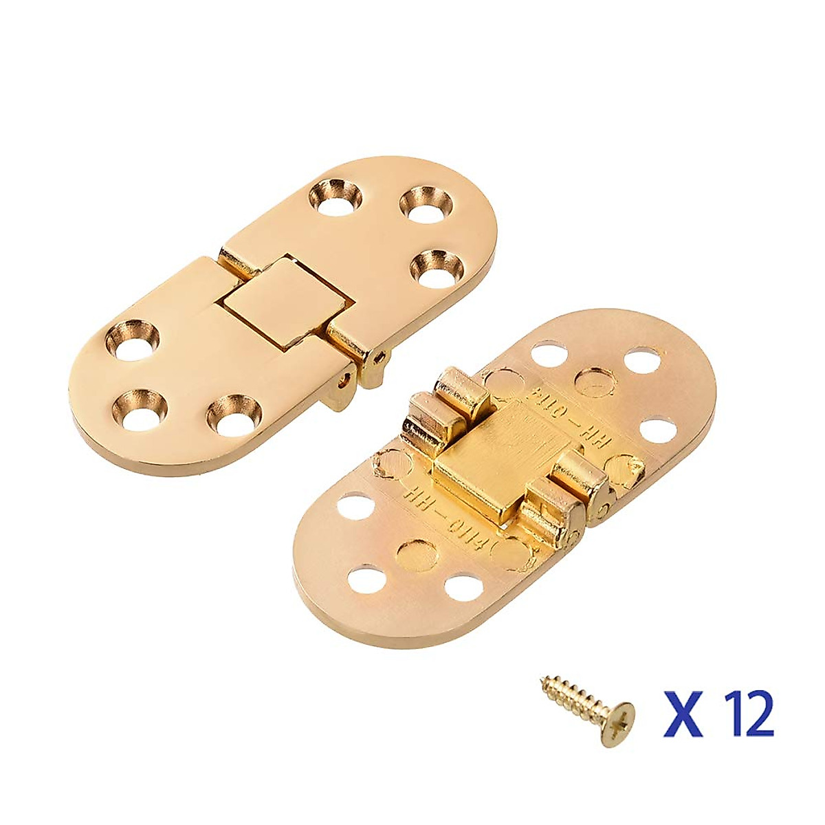 Dewell 2 Pcs 180 Degree Folding Flip Top Hinges, for Sewing Machine Table/Butler Table/Folding Table,FTH180