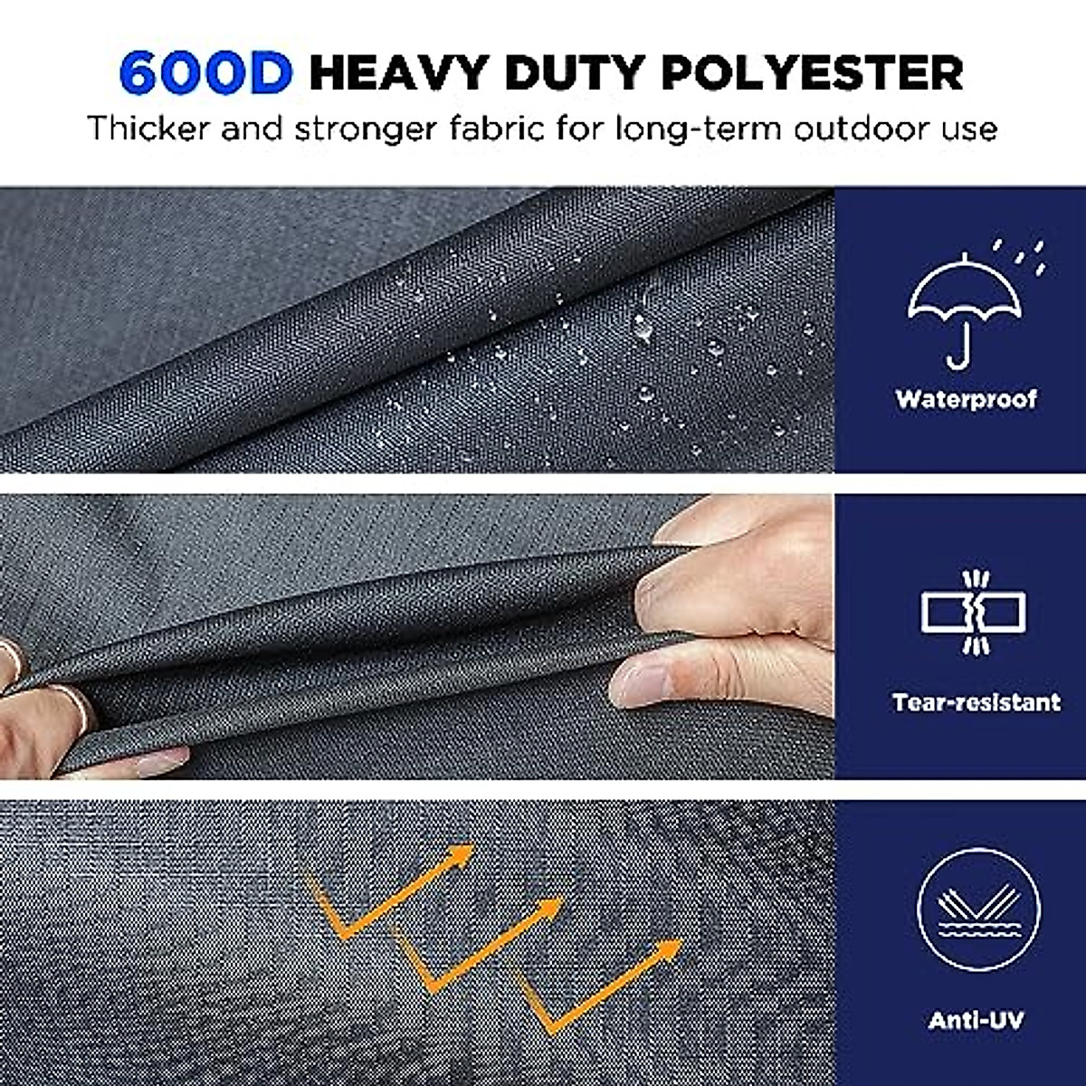 Forvio Outdoor Waterproof Bike Cover, 600D Heavy Duty Bicycle Cover for 1 or 2 Bikes with Lock Hole, Rain Sun Dust Wind Proof for Mountain Road Electric Bikes