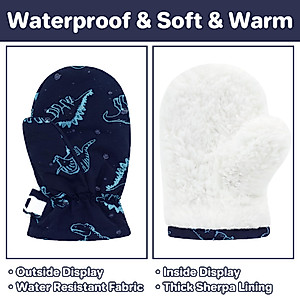 qikqik Toddler Winter Gloves Toddler Waterproof Mittens Toddler Mittens Toddler Gloves 2T Toddler Snow Gloves for Toddlers 2-4