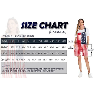 Yuanbang Women's American Flag Overalls Bibs Denim Shorts Jean Rompers Casual Workout Summer Adjustable Strap Jumpsuit(flag,4XL)