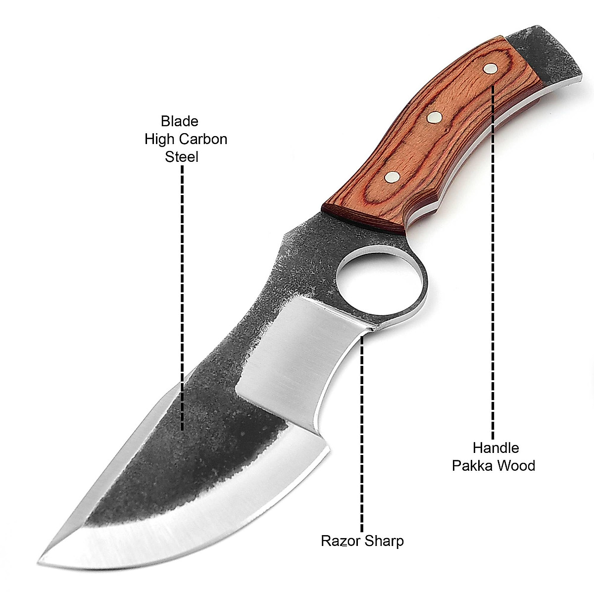 Poshland TR-2153 Custom Handmade high Carbon Steel Tracker Knife - …