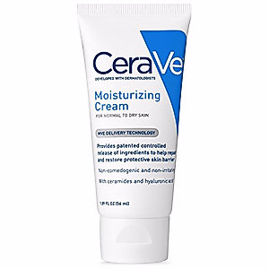 CeraVe Moisturizing Cream | 1.89 Ounce | Travel Size Face and Body Moisturizer for Dry Skin , ivory