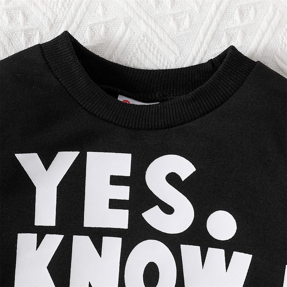 Newborn Infant Baby Girls Boys Print Letter Autumn Long Sleeve Hoodie Sweatshirt Pullover Clothes 5t Girls Sweatshirts (Black, 12-18 Months)