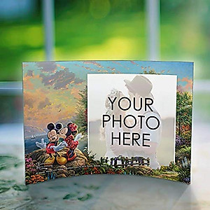 Disney Mickey Mouse and Minnie Mouse Photo Upload Personalized Curved Acrylic Print by Thomas Kinkade Studios Sweetheart Cove