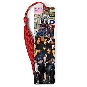 Bookmarks Metal Ruler The Bookography Outsiders Measure Collage Tassels Bookworm for Bibliophile Book Bookmark Christmas Ornament Reading Gift Markers