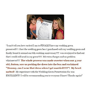 Wedding Gown Preservation Kit - Celebrity Deluxe Box Dress Cleaning- Personalized With Names, Date