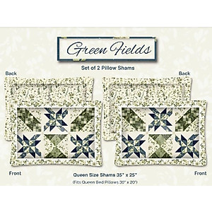 Uplifting Words, Green, Butterflies, Clover, on Creamy White, Green Fields, Wilmington Prints, 17805-172, by The Yard