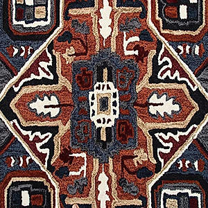 Lr Home Bold Southwestern Summer Cabin Medallion Shape Rug, 7' x 7'