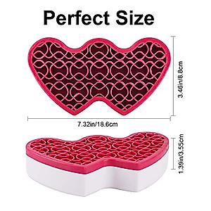 GORGECRAFT Silicone Makeup Brush Holder Sew Desktop Organizers Multipurpose Painting Pen Stand Holder Cosmetic Storage Box for Stash and Store (Rose Red)