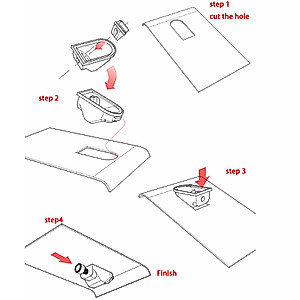 Dilwe RC Door Hinge Handle, Plastic, Car Door Hinge Handles Kit for T4 1/10 RC Vehicle Upgrade Parts, 6 Pcs/Set, Black